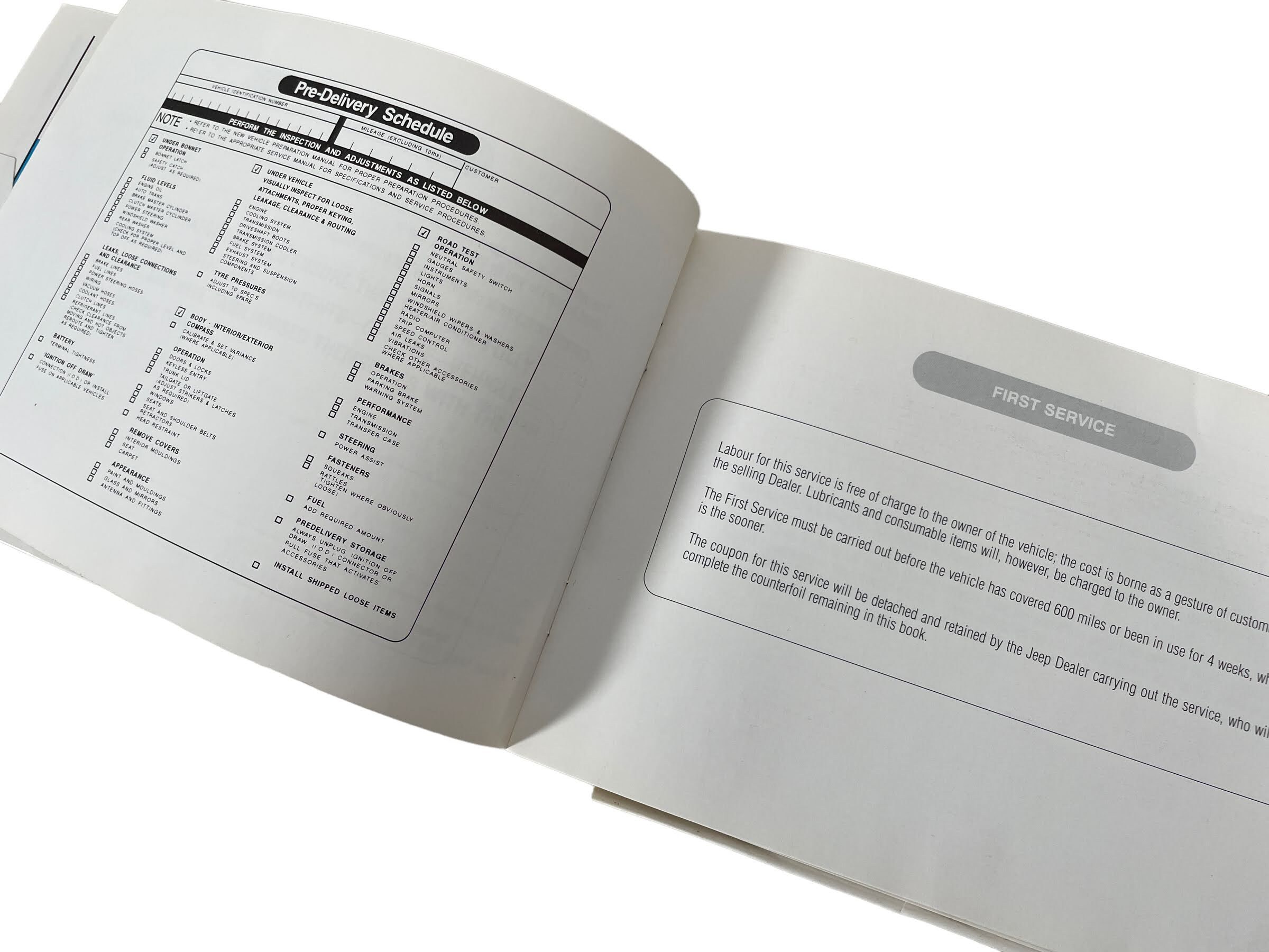 Vintage Jeep Cherokee Owner Manual Service Book Folder Owner's Handbook ...