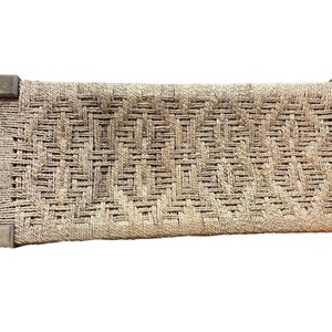 Vintage French Bench Stool Woven Rope String Seat Wooden Brown Rest ...