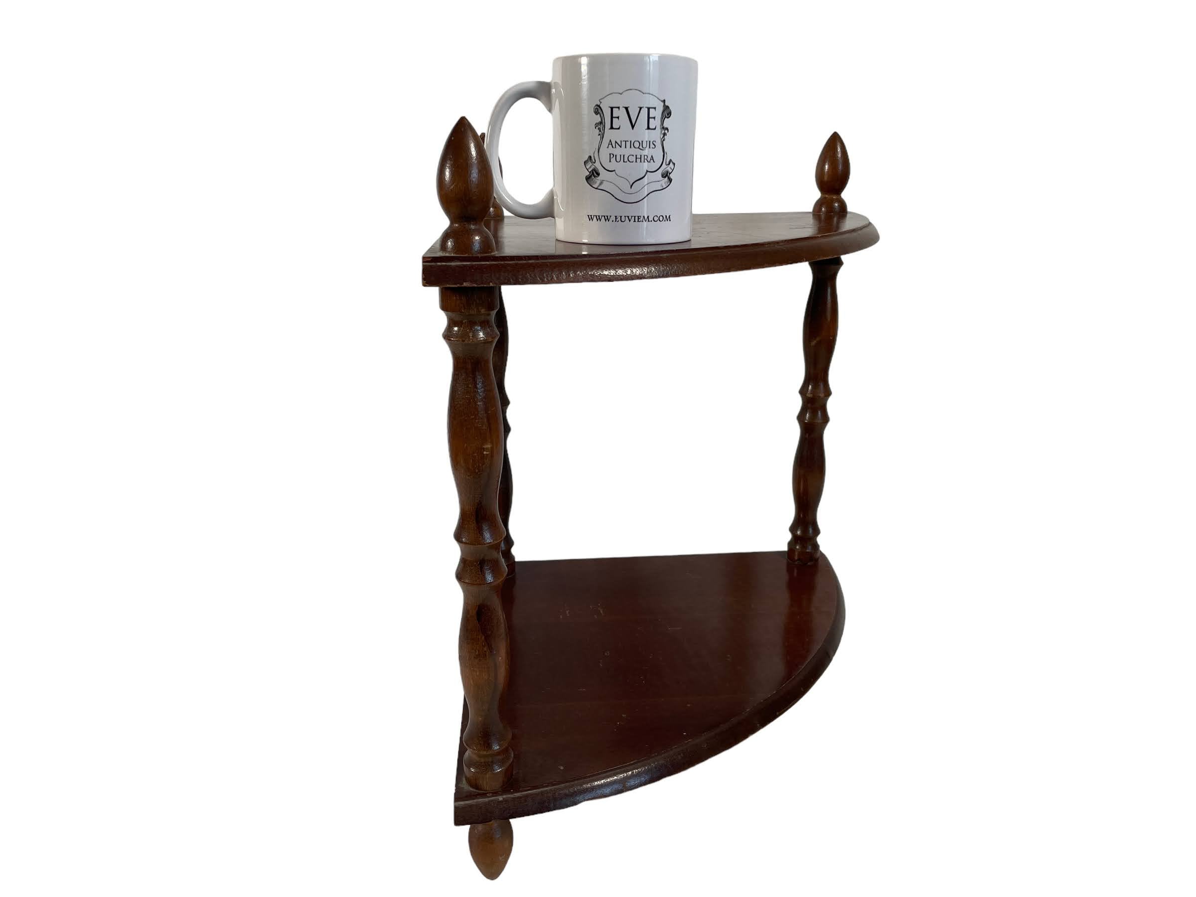 Vintage French Small Corner Shelf Wooden Plinth Stand Display Rest ...