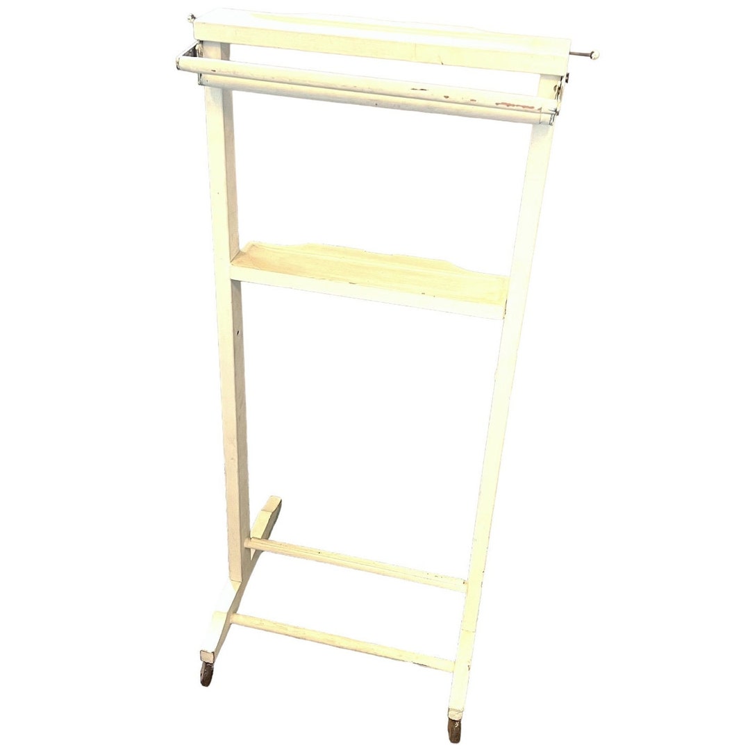 Vintage French Valet Butler Stand Wooden Clothes Hanger Suit Costume ...
