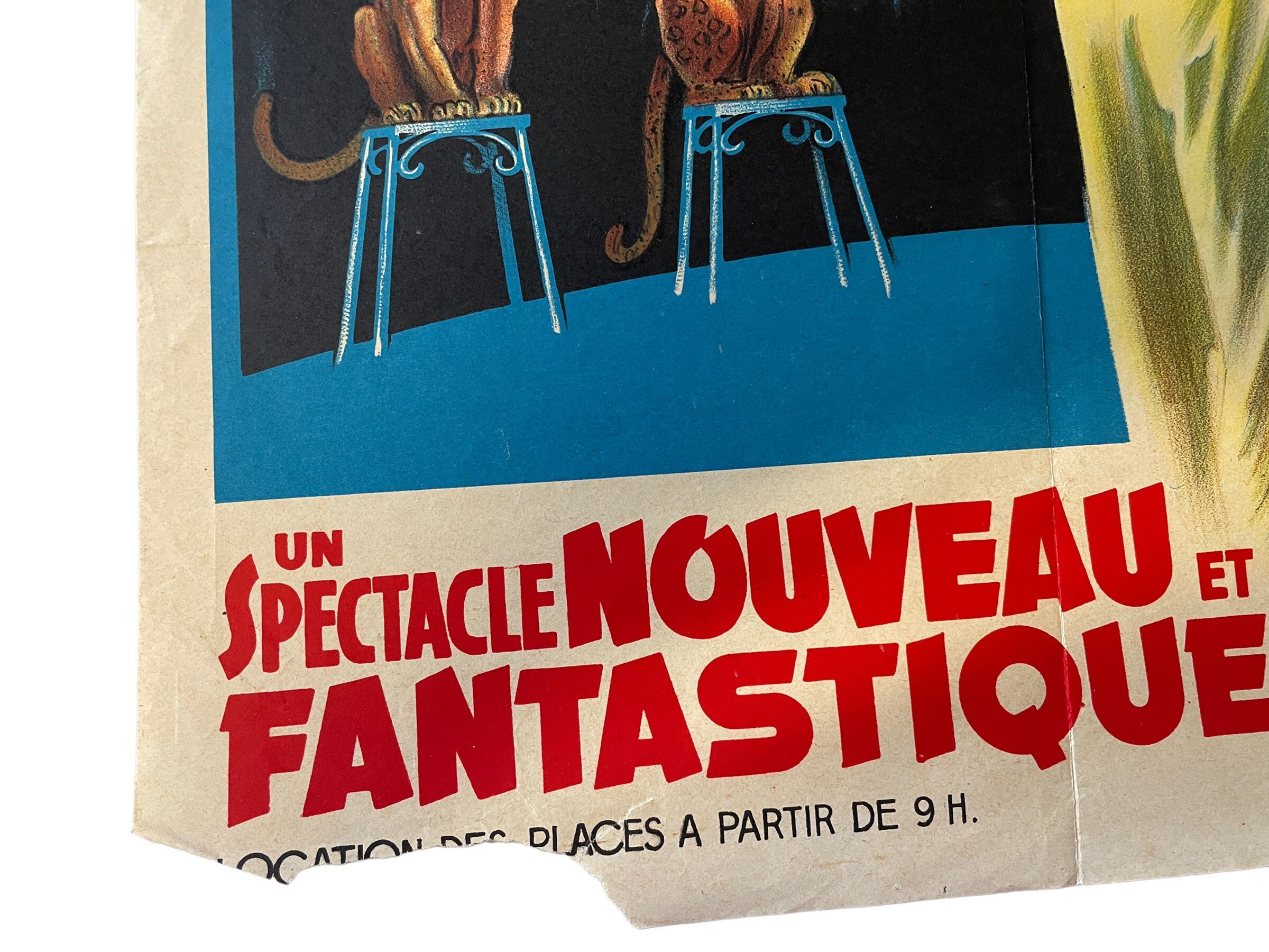 Vintage French Pinder Zoo Circus Advertising Poster Exhibition ...
