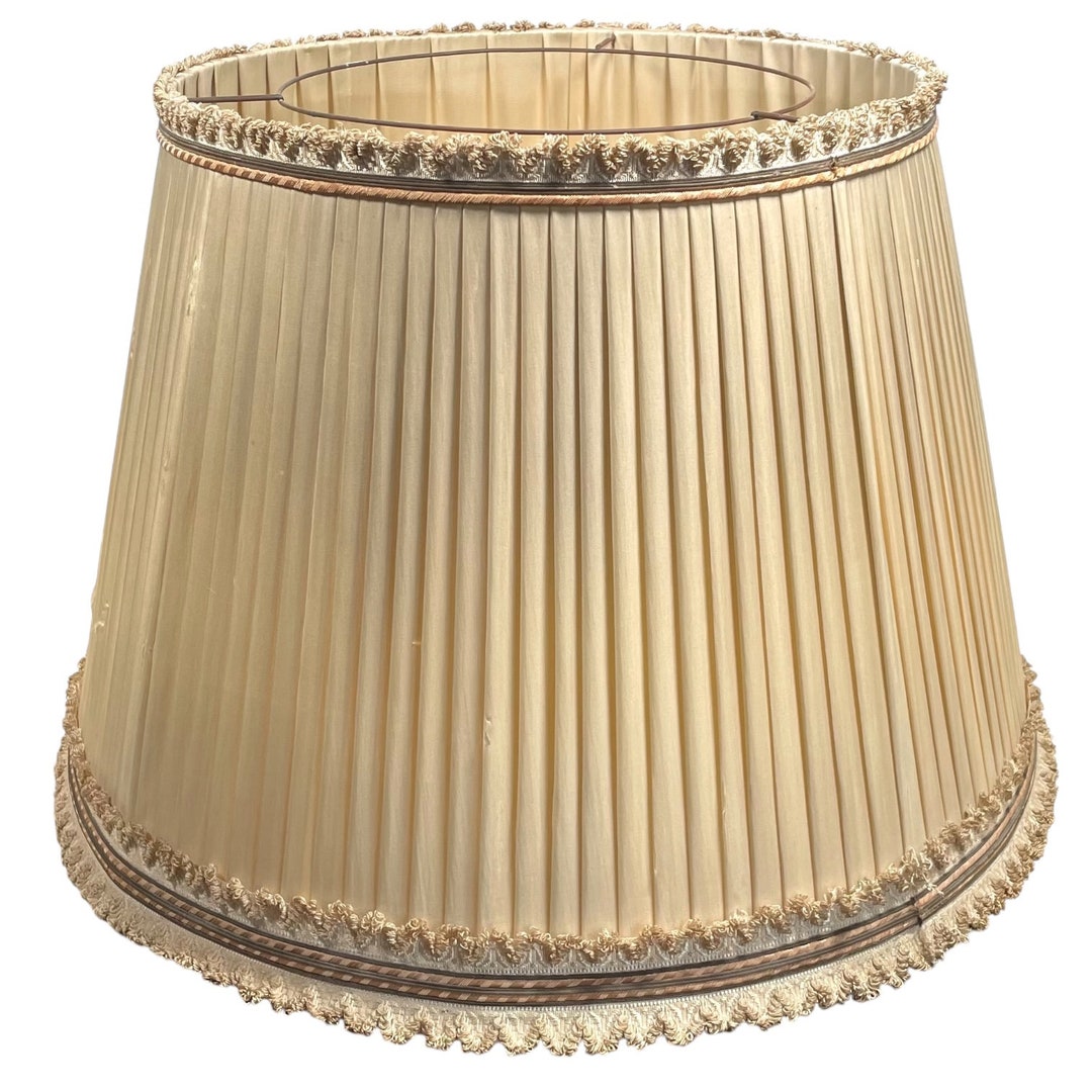 Vintage French Extra Large Lamp Shade Lampshade Floor Light Beige ...