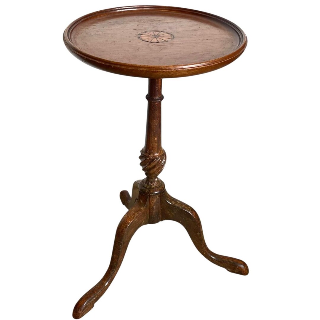 Vintage French Small Side Table Stand Plinth Traditional Worn DAMAGED ...