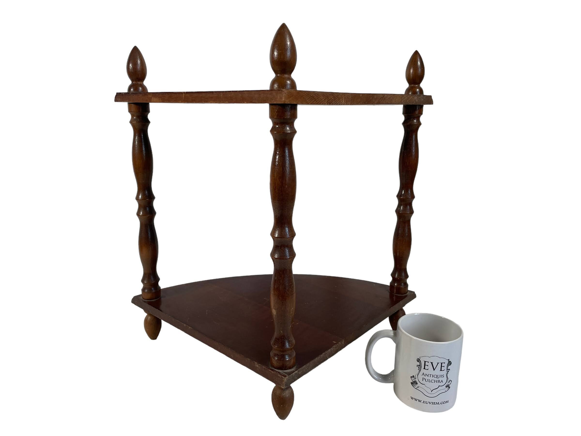 Vintage French Small Corner Shelf Wooden Plinth Stand Display Rest ...