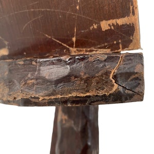 Birthing Stool Antique French Traditional Wooden Brown Small Chair ...