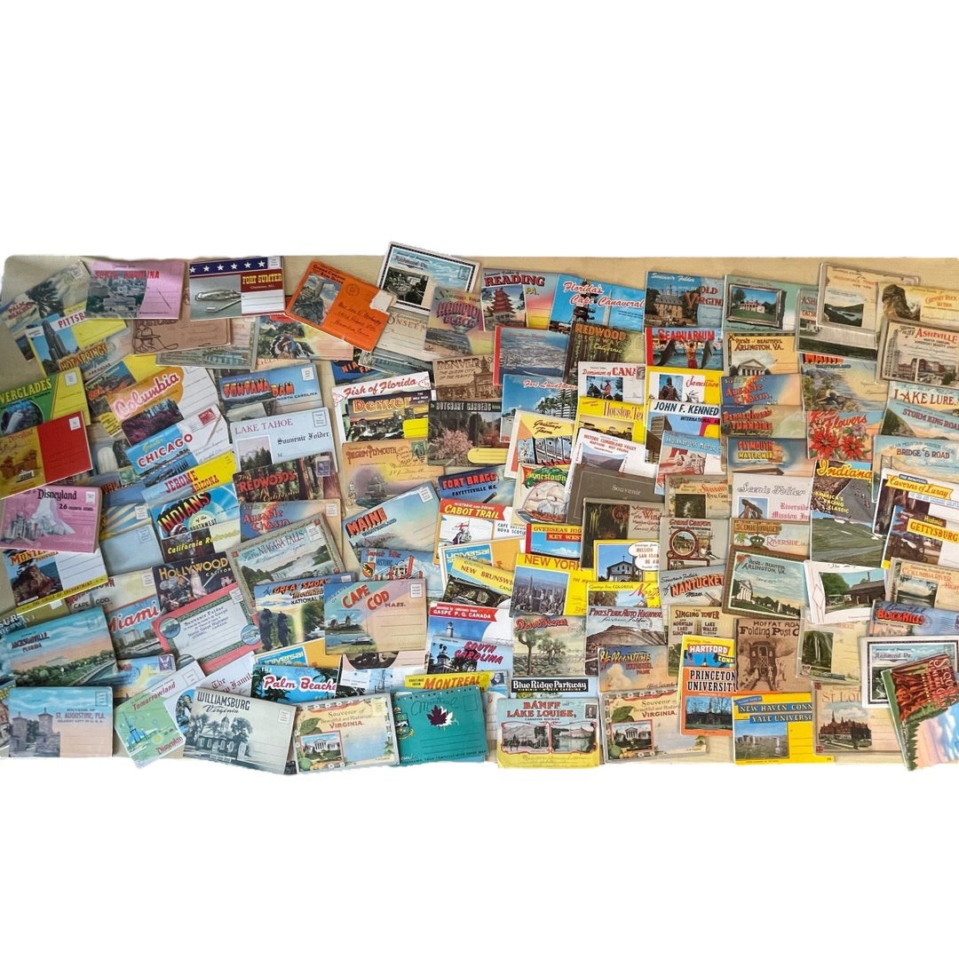 Vintage American Souvenir Folding Postcard Folder Post Card Cards ...