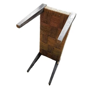 Vintage French Bench Stool Woven Rope String Seat Wooden Brown Rest ...