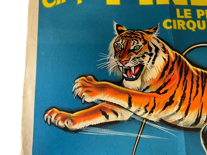 Vintage French Pinder Zoo Circus Advertising Poster Exhibition ...