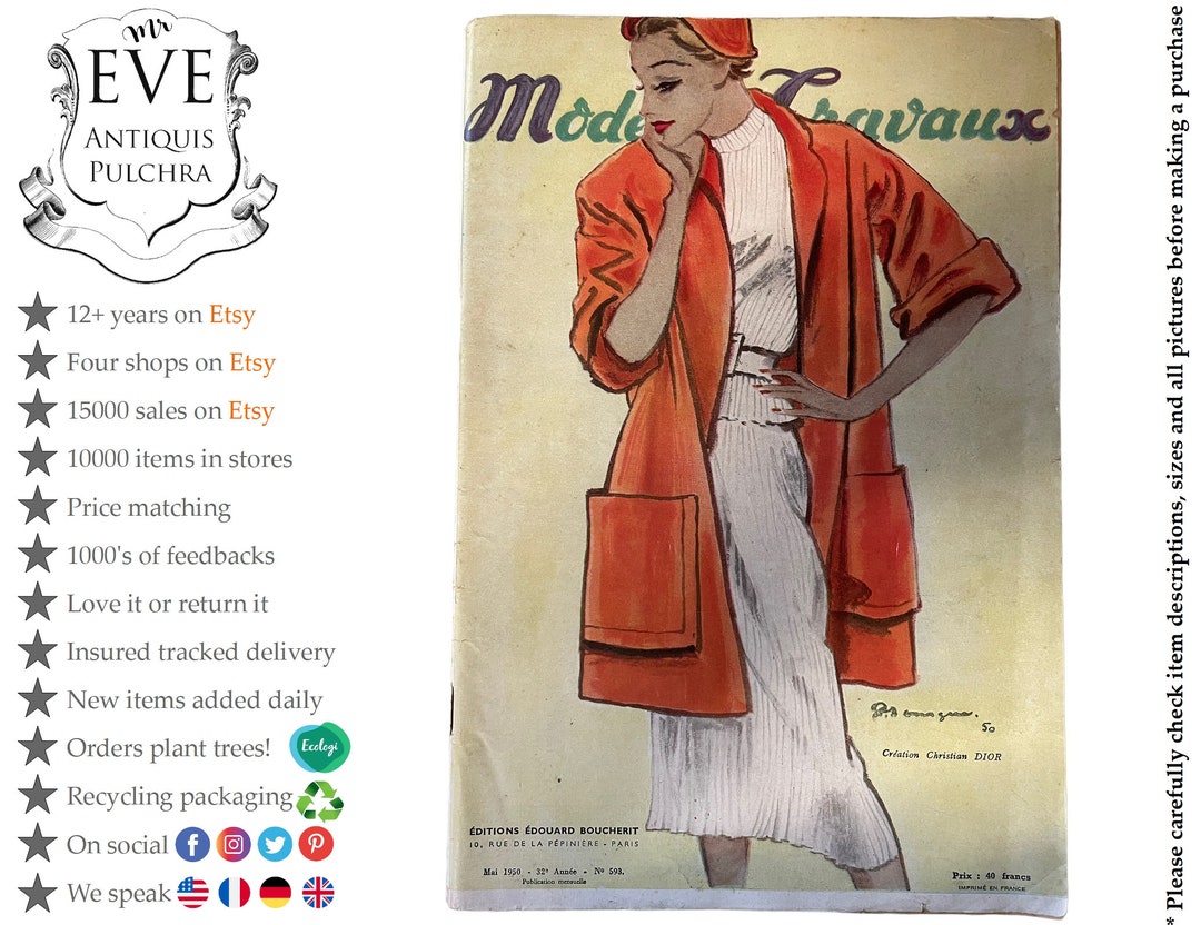 Vintage French Modes & Travaux Le Magazine Journal Almanach Number 593 ...