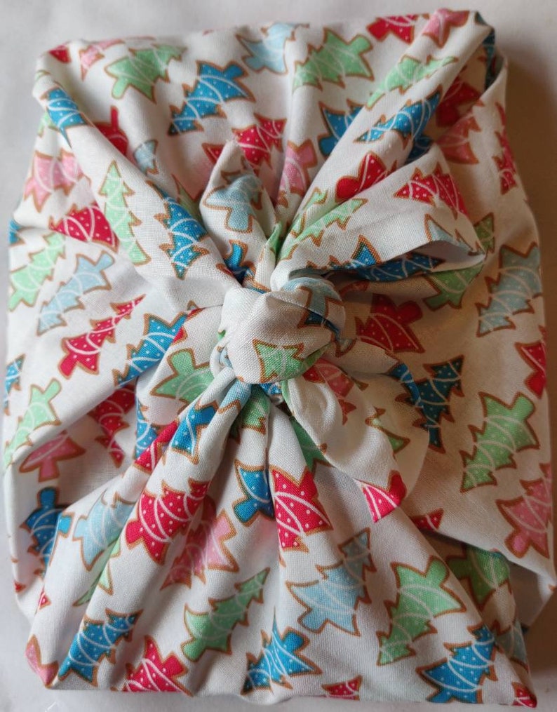 Christmas Wrapping Cloth Sustainable Reusable Furoshiki Wrap Christmas ...