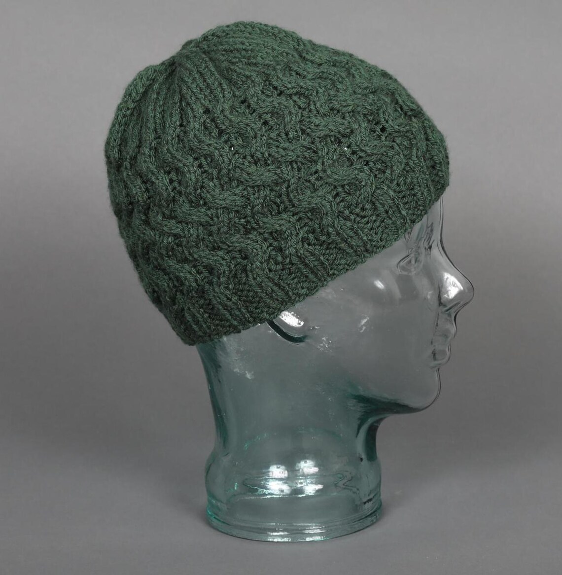 Forest Green Wavy Knit Hat - Unisex - Adult Size - Etsy