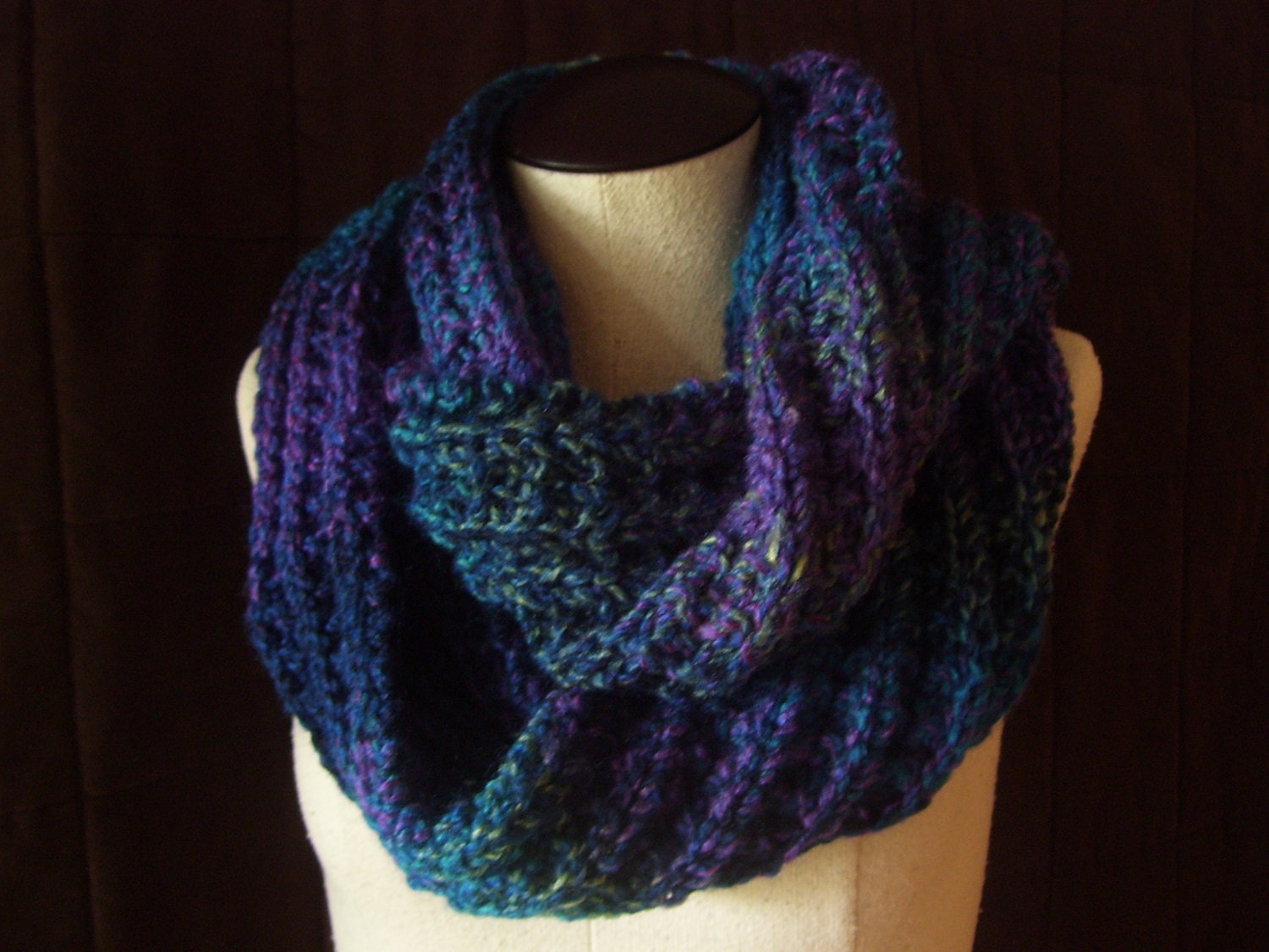 Caribbean Blue Cowl / Infinity Scarf - Etsy