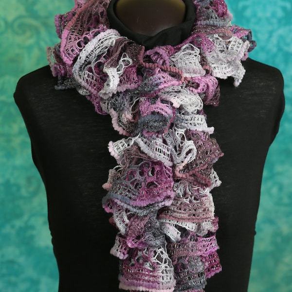 Crochet Ruffle Scarf - Etsy