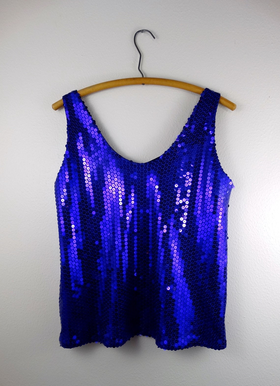 Vintage Sequin Cartoon Character Tank Top / Tweety Bird Purple Sequined ...