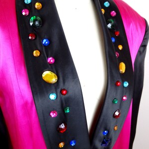 Jewel Beaded Sequined Hearts Blazer // Artsy Deco Heart Moon & Stars ...
