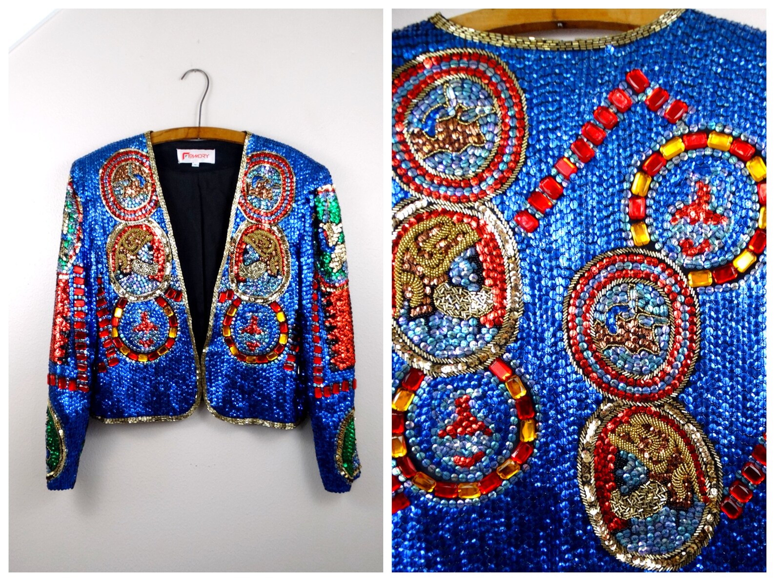 GLAM Couture Jewel Beaded Sequin Trophy Jacket / Bejeweled Sequin ...