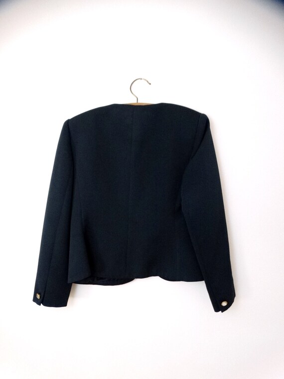 M/L 80s 90s Bejeweled Top w/ Rhinestone Buttons // Co… - Gem