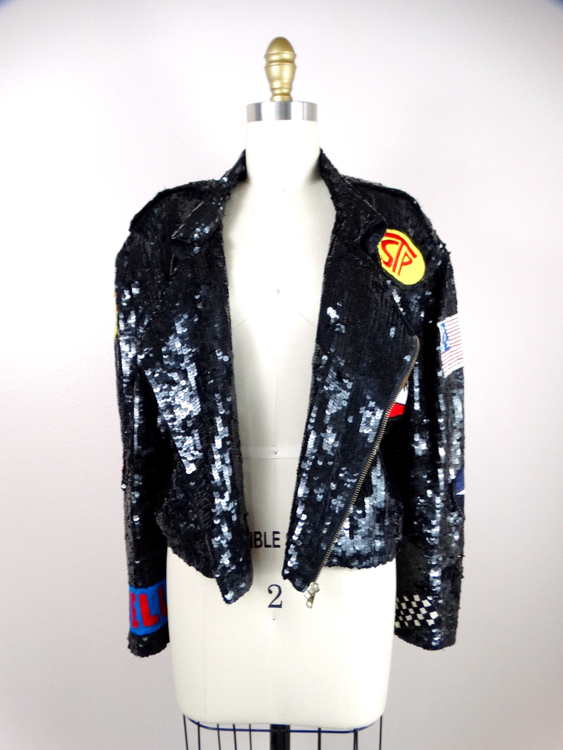 OIL & GAS Industry Sequined Jacket // 80's Sequin Bomber - Etsy