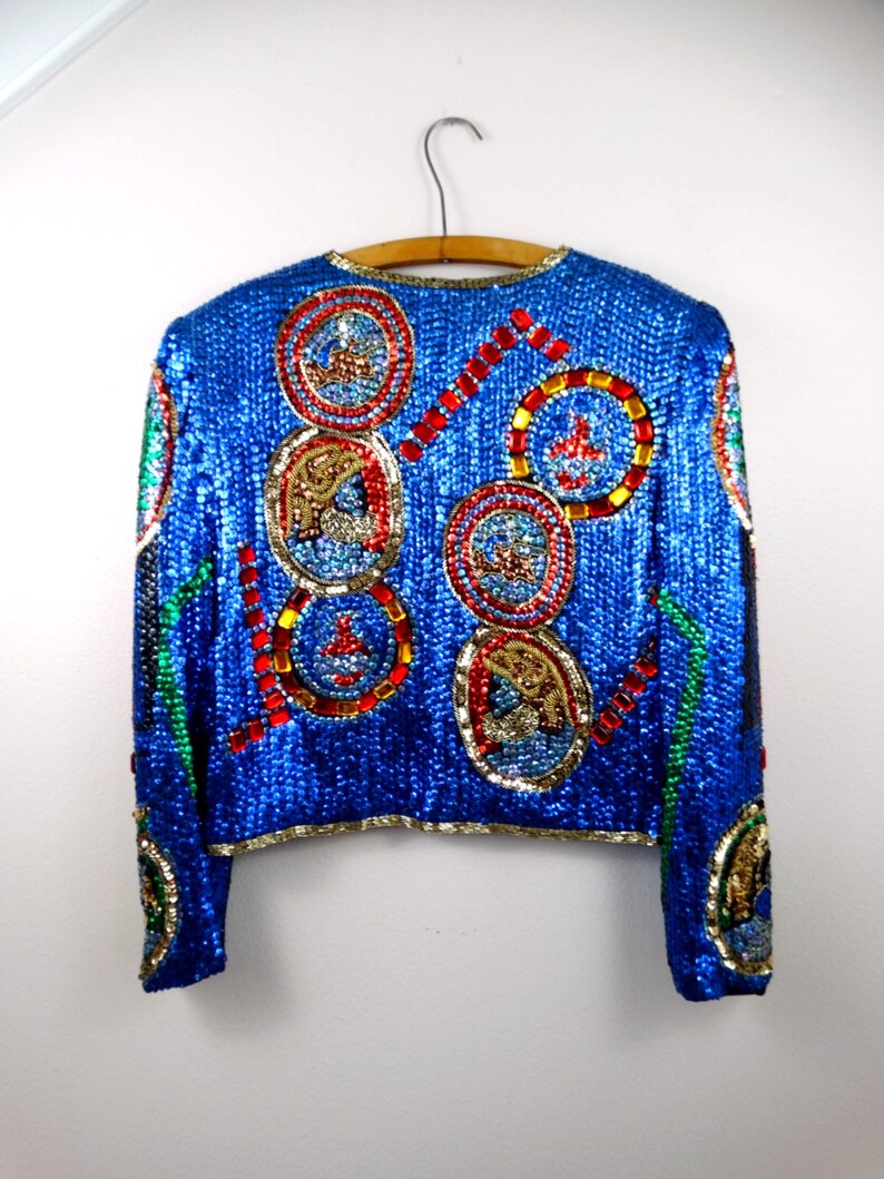 GLAM Couture Jewel Beaded Sequin Trophy Jacket / Bejeweled Sequin ...