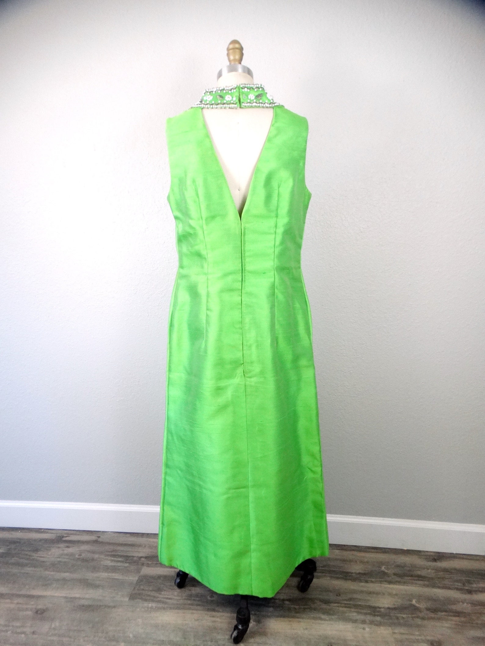 50s 60s Lime Evening Dress & Coat / 1950’s 1960's MCM Vintage Couture ...