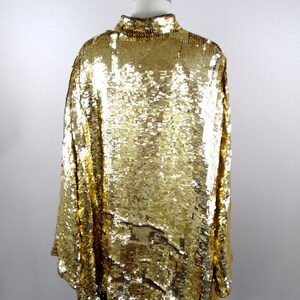 Liquid Gold Sequin Coat / Flashy Sequined Overcoat / Golden Vintage ...