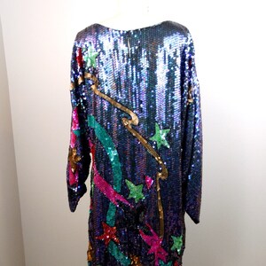 Abstract Star Sequin Mini Dress // Stars in Orbit Beaded Sequined Party ...