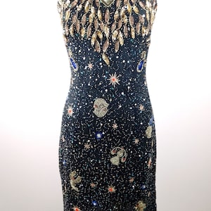 Zodiac Sequin Mini Dress, Astrology Beaded Party Dress - Etsy
