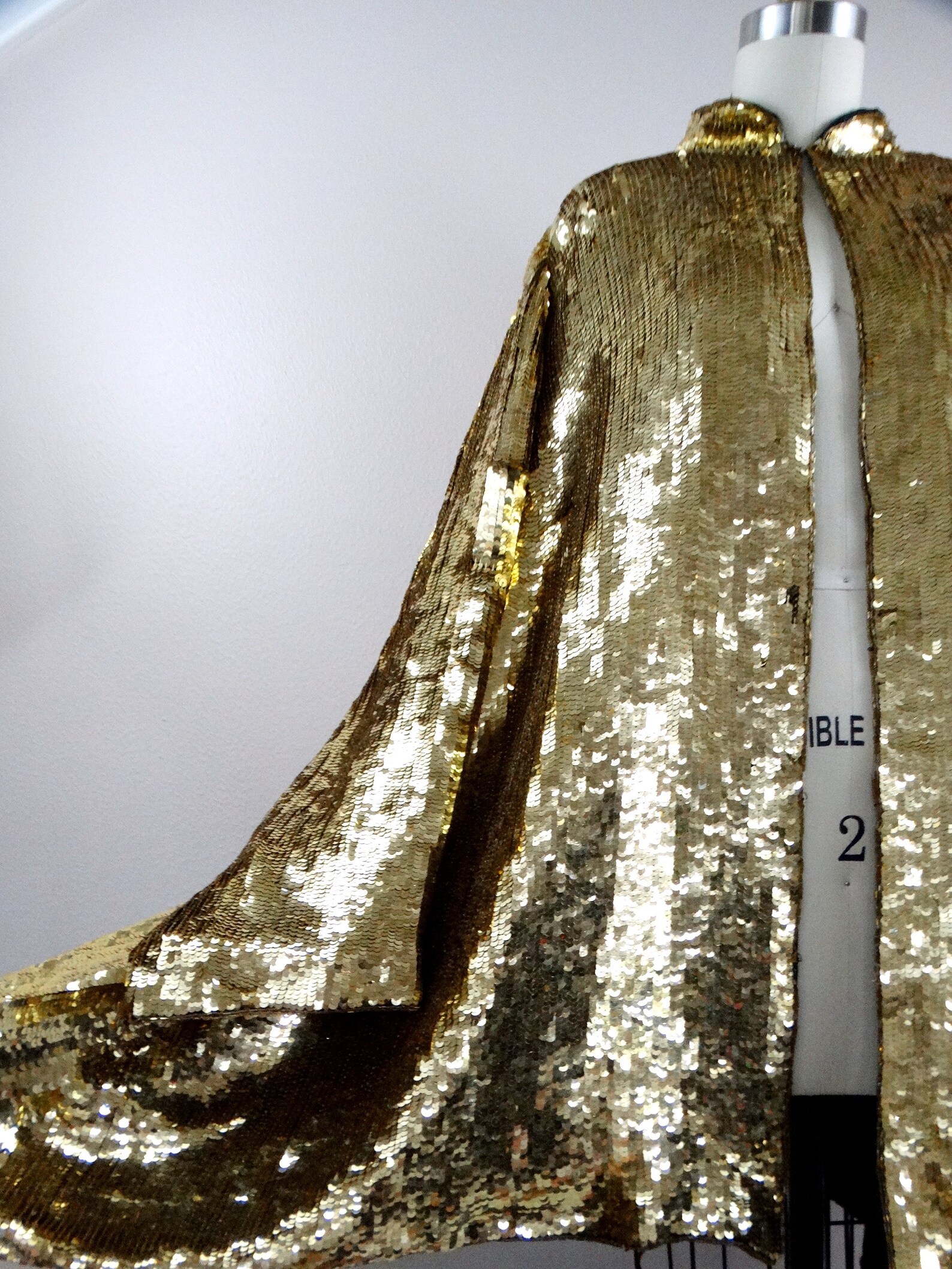 Liquid Gold Sequin Coat / Flashy Sequined Overcoat / Golden Vintage ...