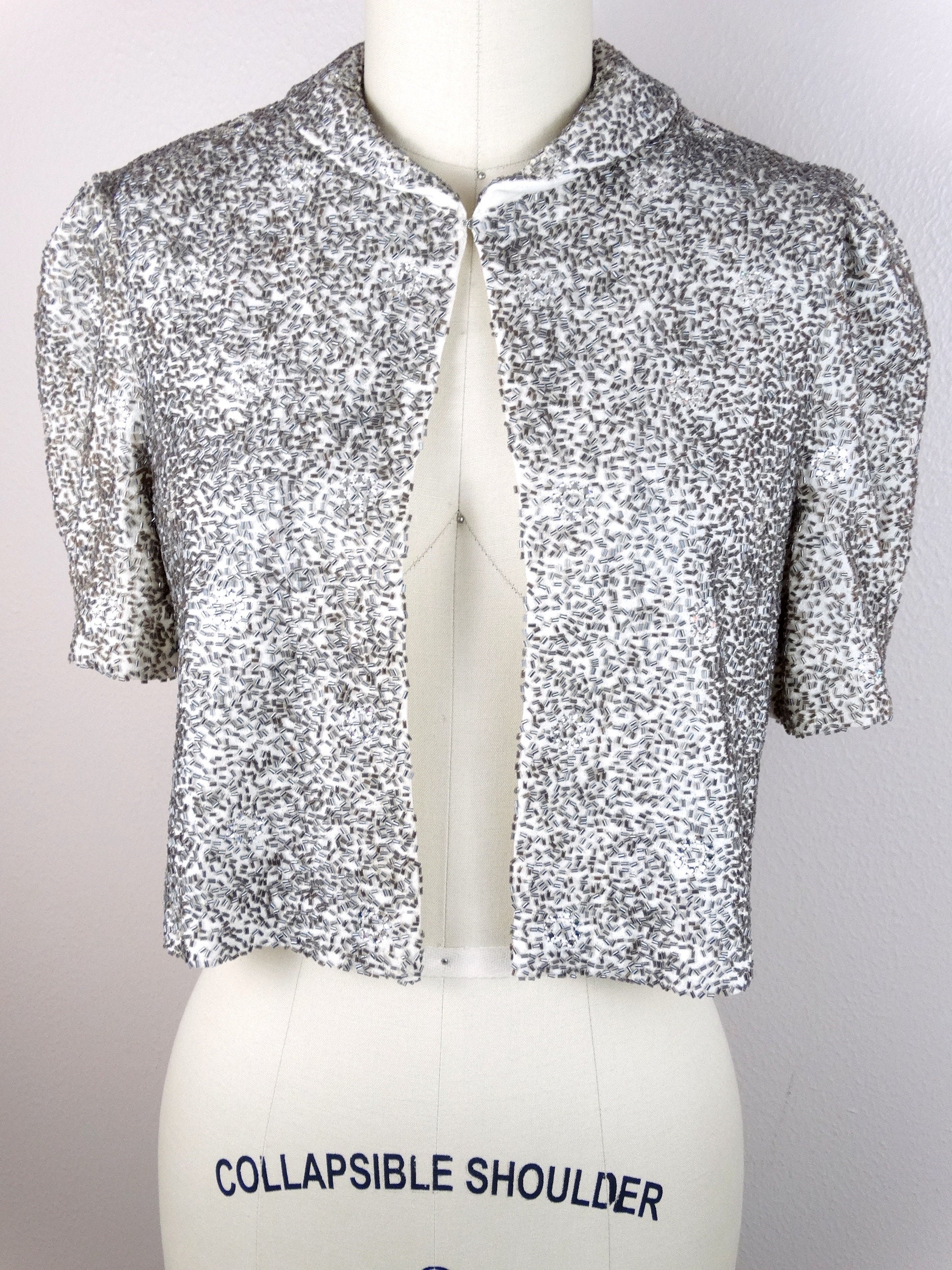 VTG Rhinestone Encrusted Bolero / Fully Beaded Cropped Shrug - Etsy