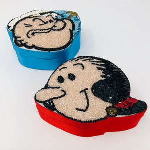 Vintage NOVELTY Cartoon Sequined Box Set // Bedazzled Beaded Sequin ...