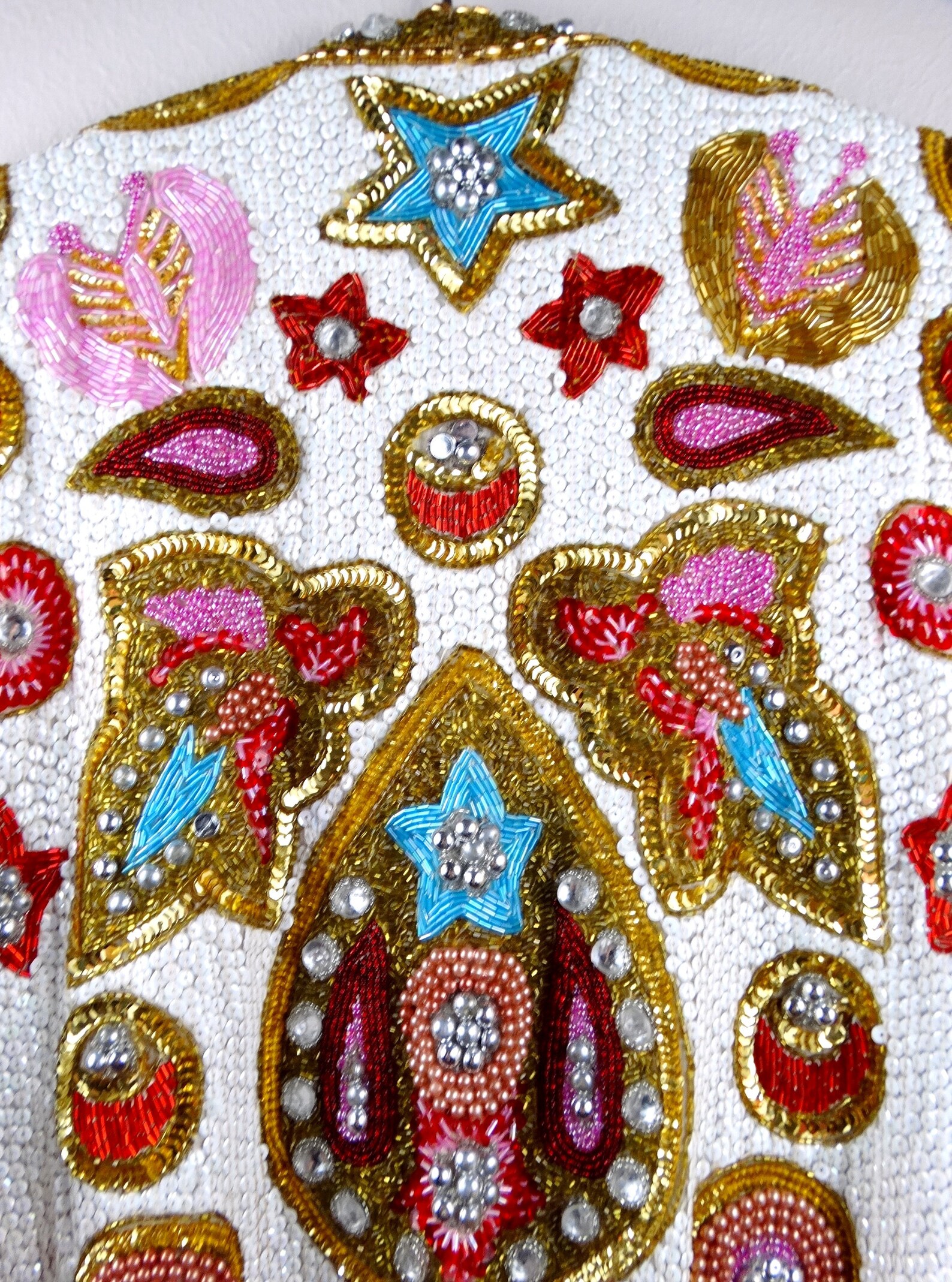 RARE Jewel Embellished GLAM White Sequined Beaded Jacket / - Etsy