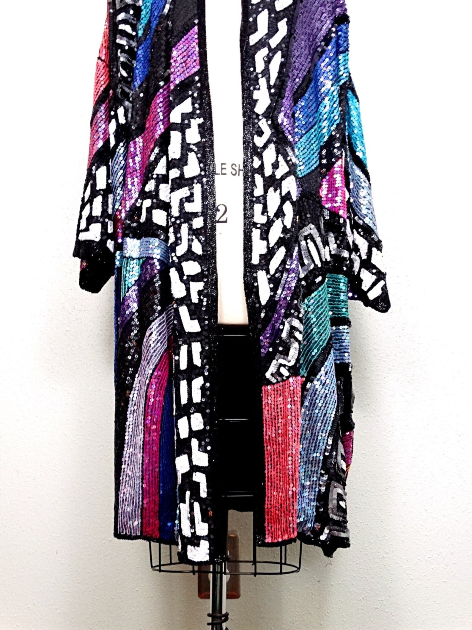 INCREDIBLE Fully Sequined Duster / Retro Embellished Long - Etsy