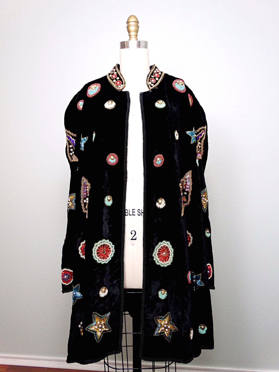 VTG Wizard's Sequined Beaded Cloak / Stevie Nicks | Etsy