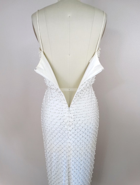 Rare Rhinestone Crystal Pearl Beaded Dress / Bombshel… - Gem