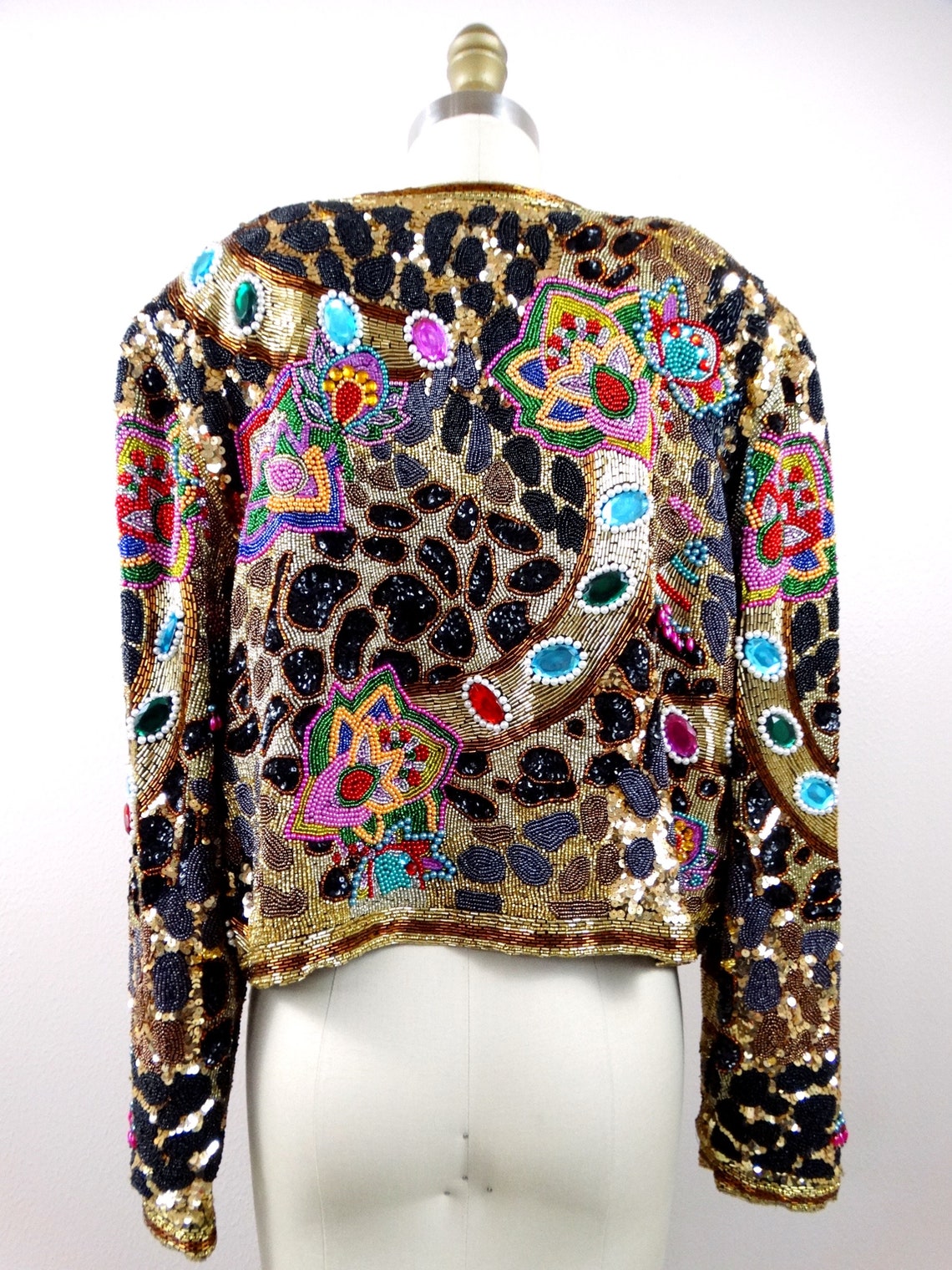 VERY HEAVY Jewel Beaded Jacket / Heavily Embellished Opened - Etsy