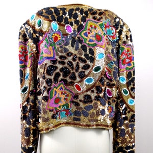 VERY HEAVY Jewel Beaded Jacket / Heavily Embellished Bedazzled Cardigan ...