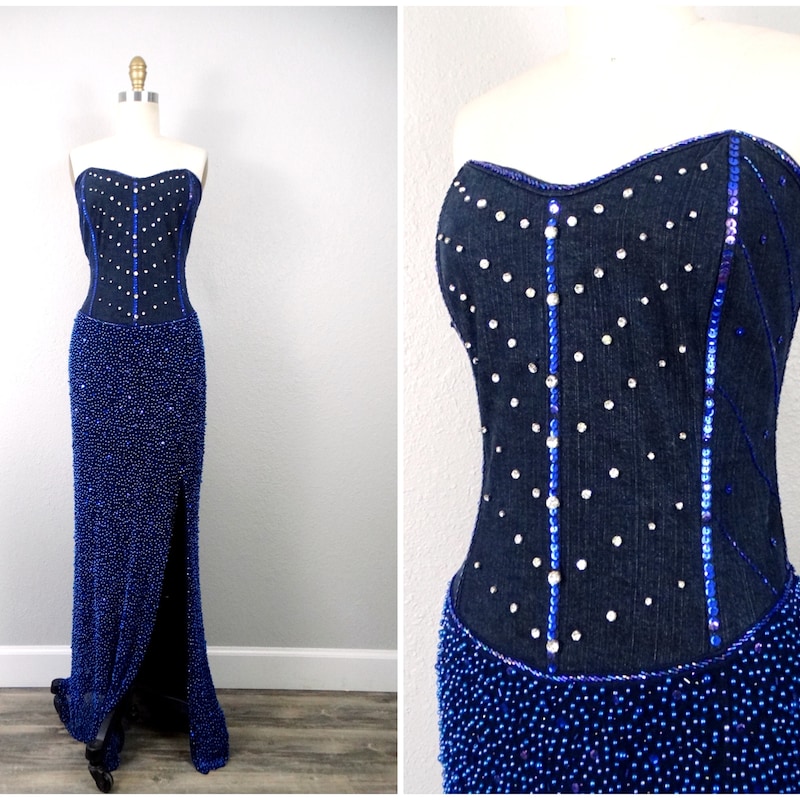 Blue Denim Dress - Etsy