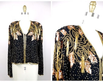 Gold Beaded Jacket - Etsy