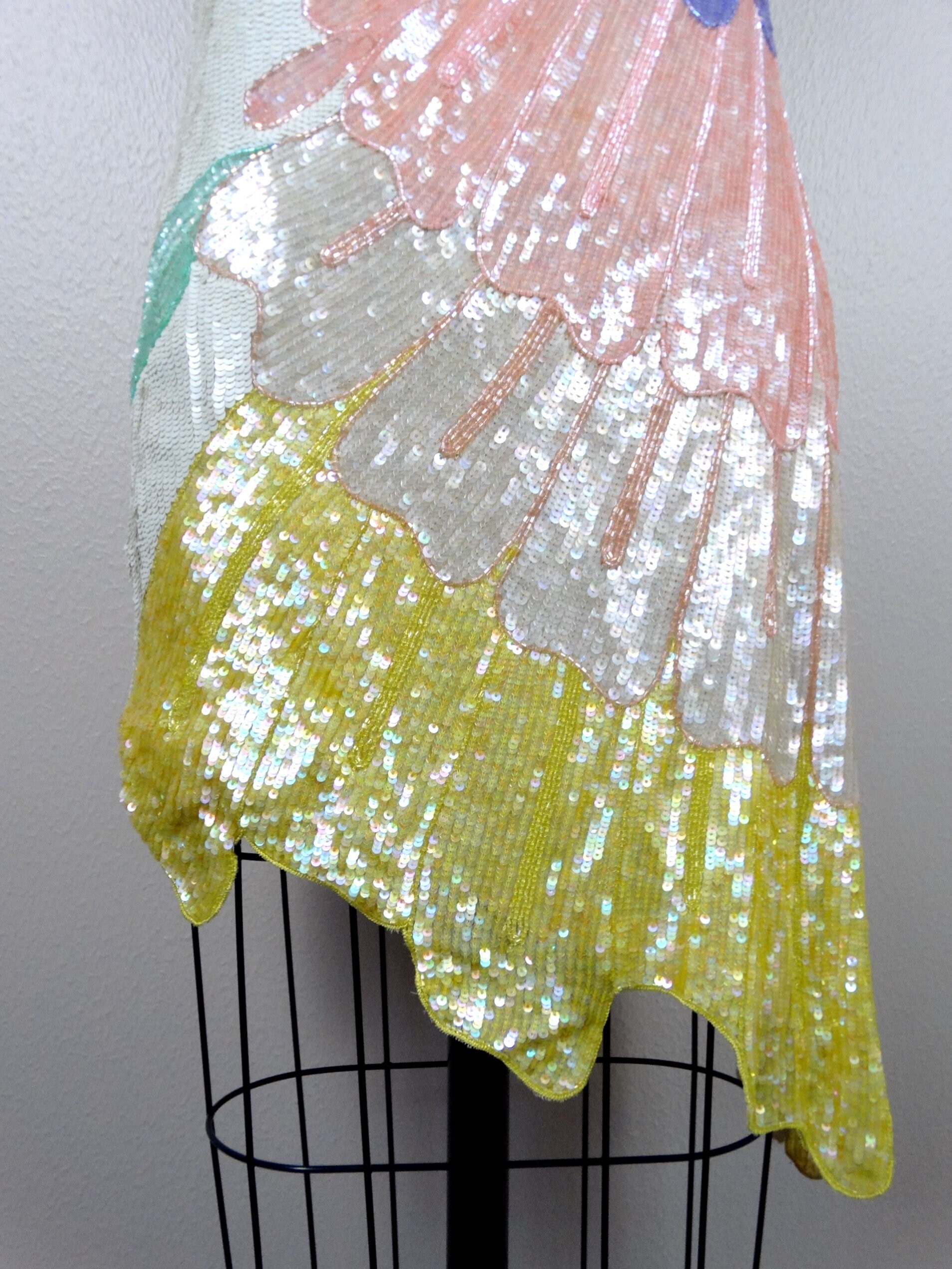70s 80s RARE Sequin Micro Mini Dress and Bolero Shrug / 1970's 1980’s ...