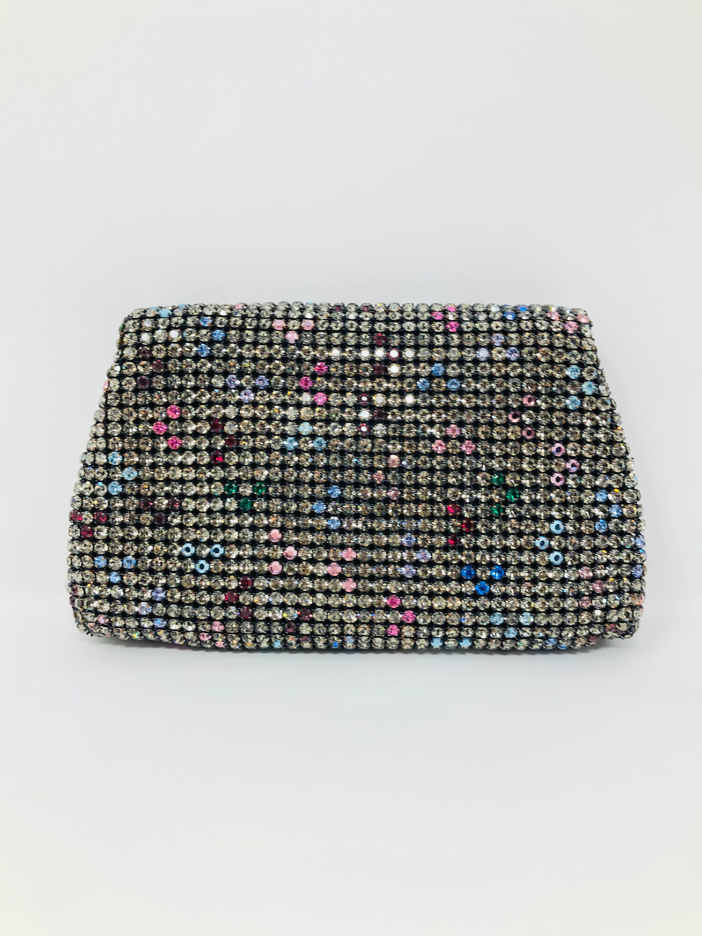 VTG Crystal Encrusted Evening Clutch // Rhinestone Embellished Purse ...