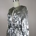 Flashy Sequin Open Top / Mirror Silver Sequined Embellished Glass ...