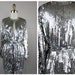 Flashy Sequin Open Top / Mirror Silver Sequined Embellished Glass ...