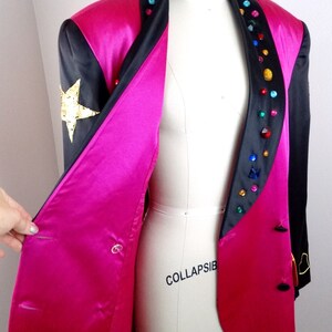 Jewel Beaded Sequined Hearts Blazer // Artsy Deco Heart Moon & Stars ...