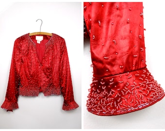 Red Evening Top - Etsy