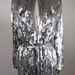 Flashy Sequin Open Top / Mirror Silver Sequined Embellished Glass ...
