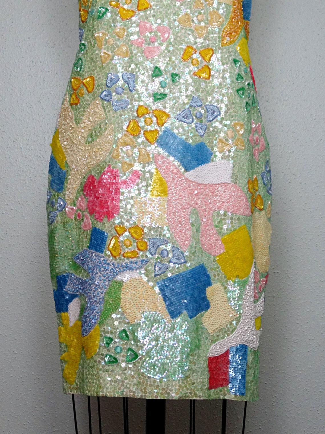 ESCADA Vintage Sequin Beaded Dress // 80s 90s Designer Couture - Etsy