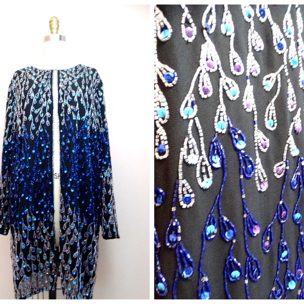 Beaded Silk Jacket - Etsy