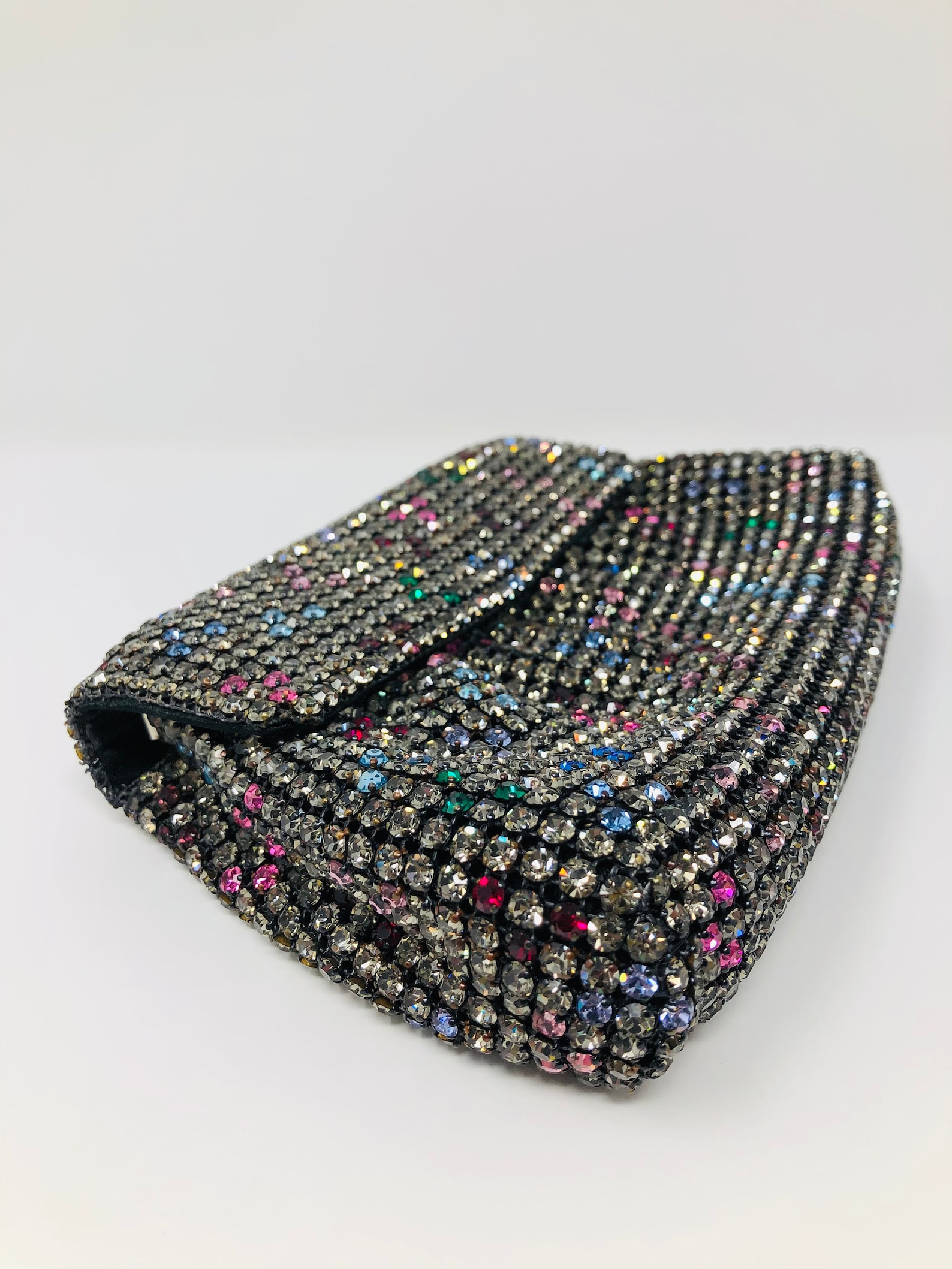 VTG Crystal Encrusted Evening Clutch // Rhinestone Embellished Purse ...