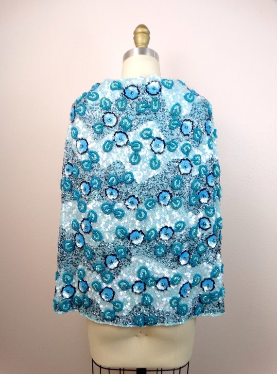 Couture Sequined Beaded Bridal Cape // Something Blue… - Gem