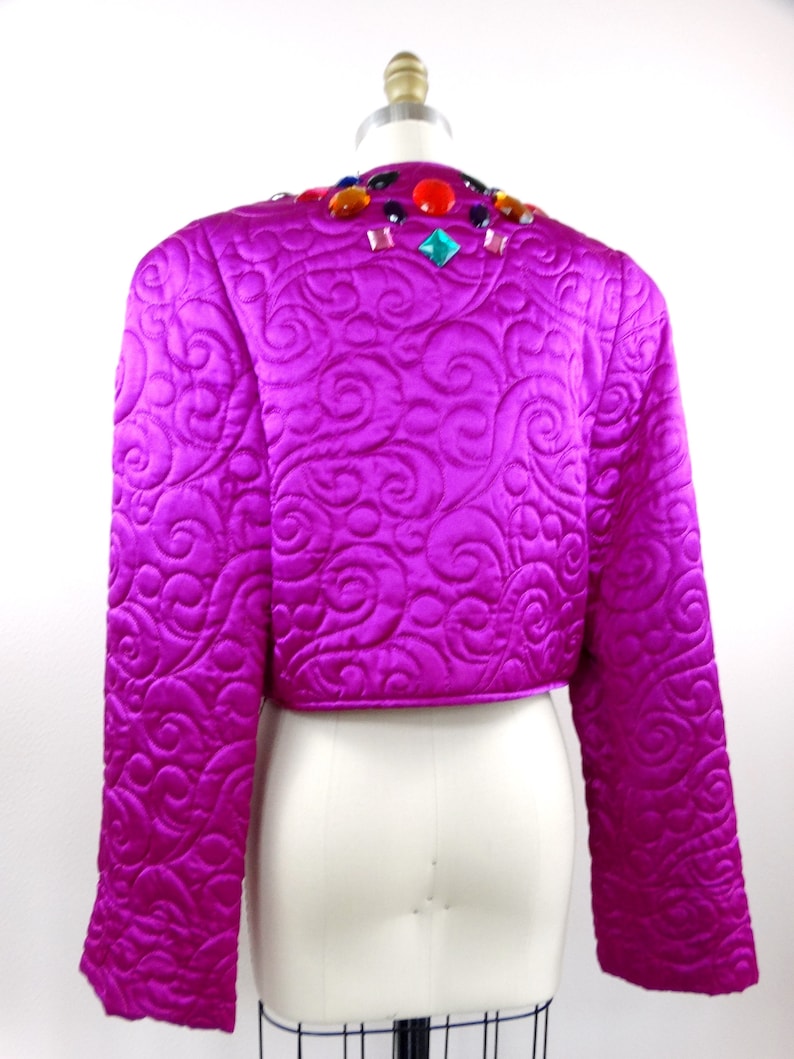 Jewel Beaded Bolero / Pink Jeweled Shrug / Colorful Bejeweled Jacket ...